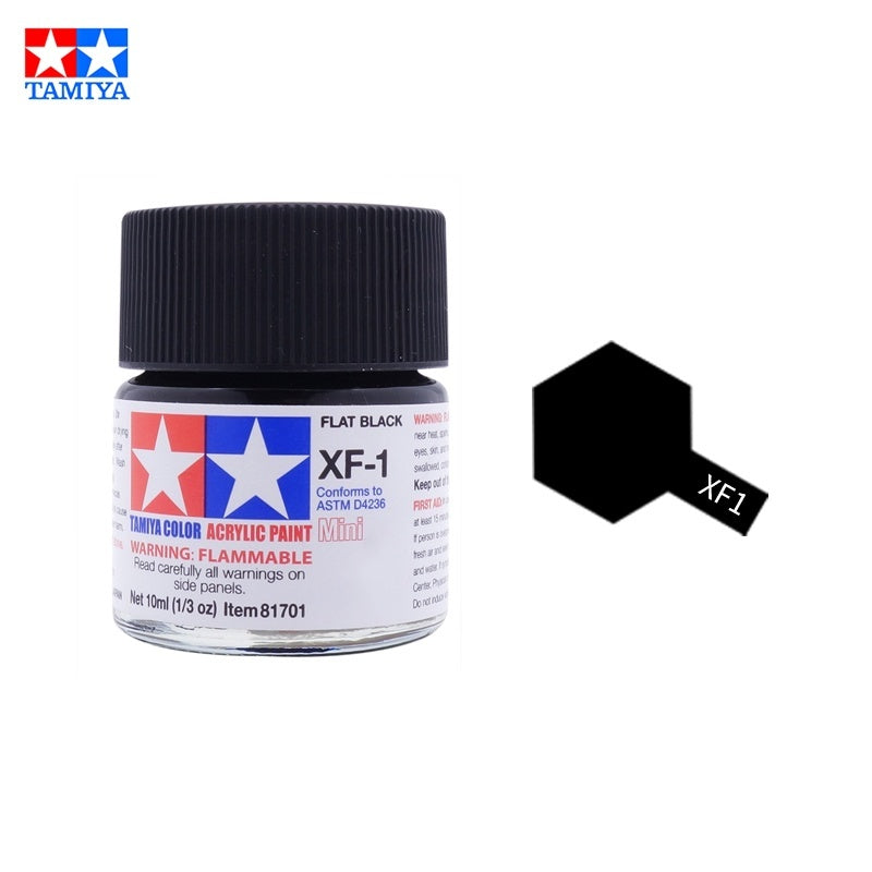 Tamiya Acrylic Paint XF Series – Water-Based Flat Colors XF-1 to XF-90 ...